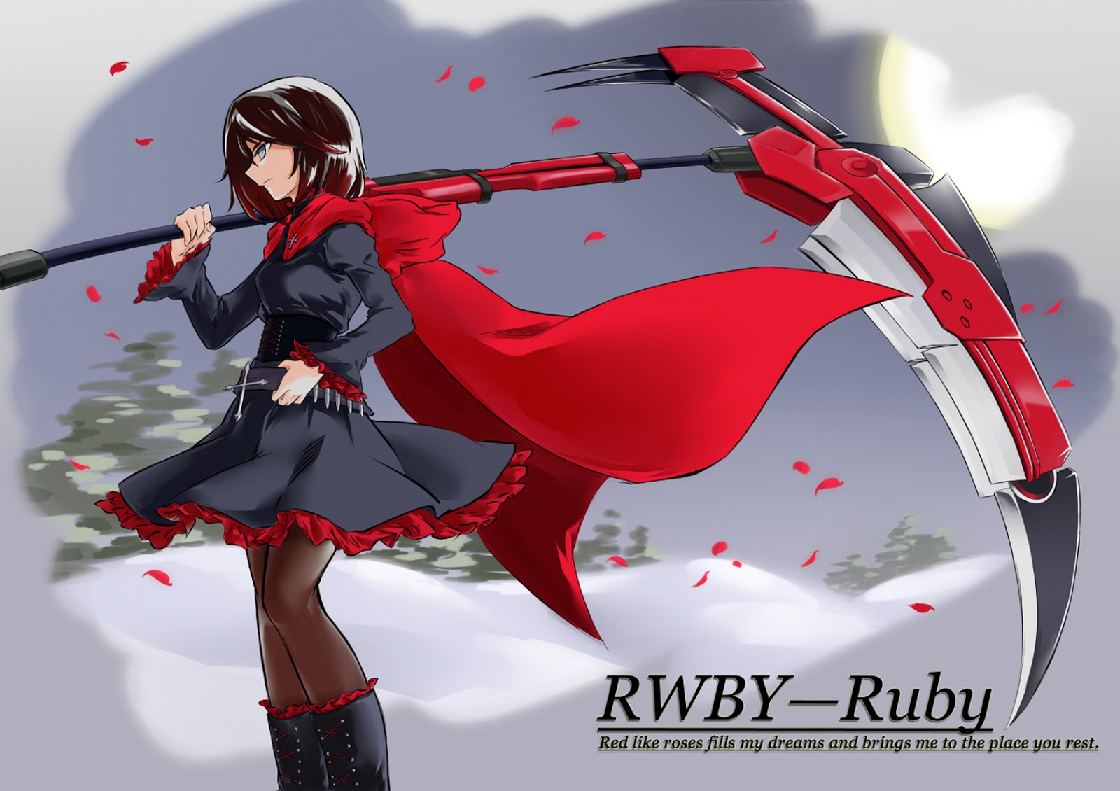 hd wallpaper: Ruby Rose Death Scythe 1667